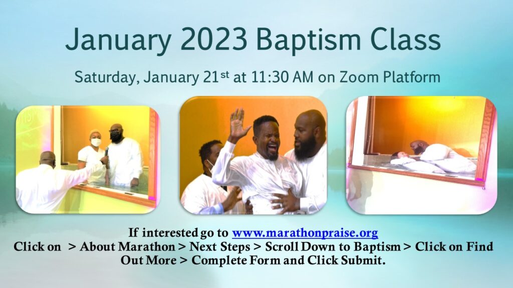 Baptism Class - Marathon Praise Ministries